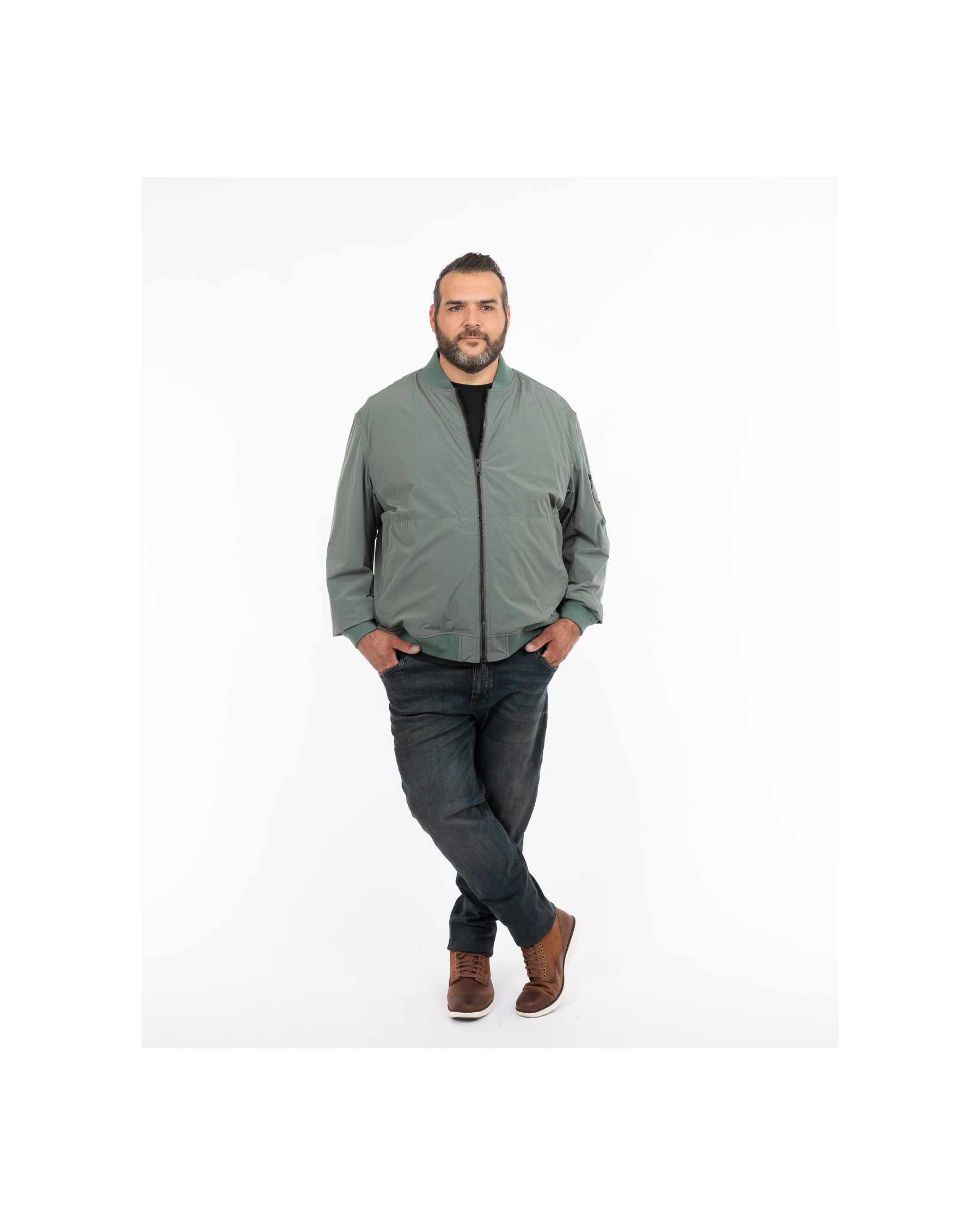 Bombers Obear grande taille vert - Size-factory