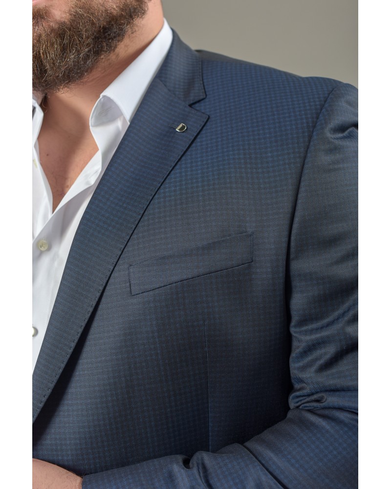 Digel Costume complet grande taille bleu à carreaux - Size-factory