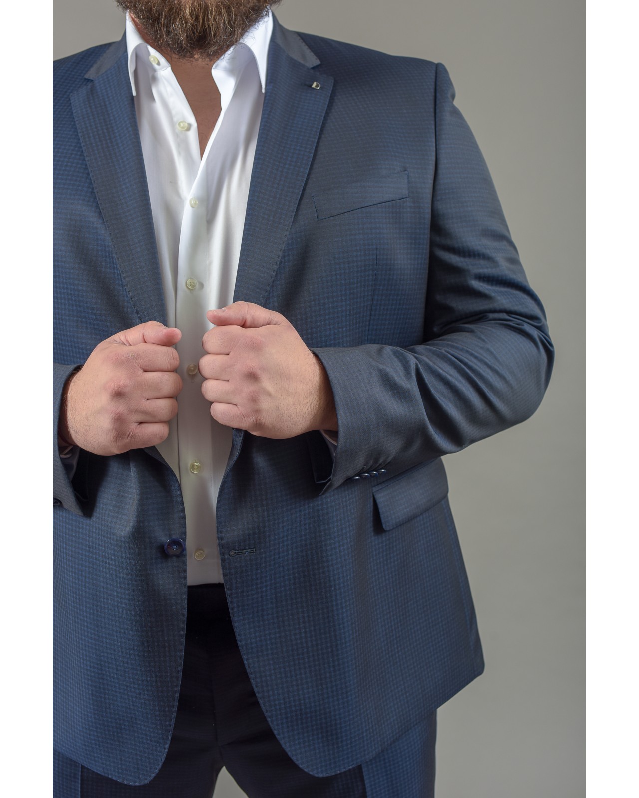 Digel Costume complet grande taille bleu à carreaux - Size-factory