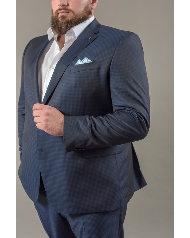 Digel Costume complet grande taille bleu à carreaux - Size-factory