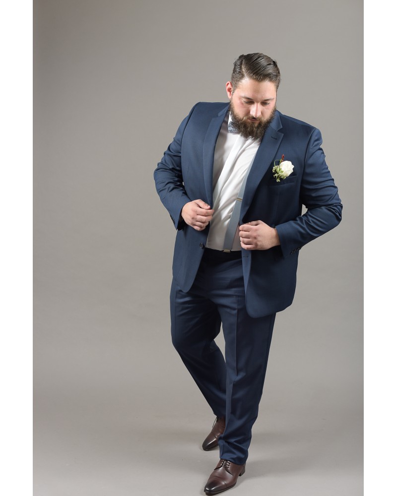 Black Square Costume complet grande taille bleu - Size-factory