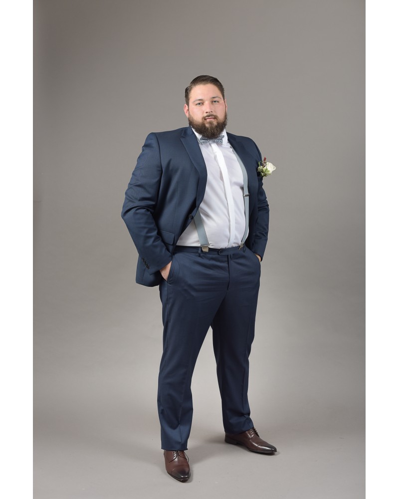 Black Square Costume complet grande taille bleu - Size-factory